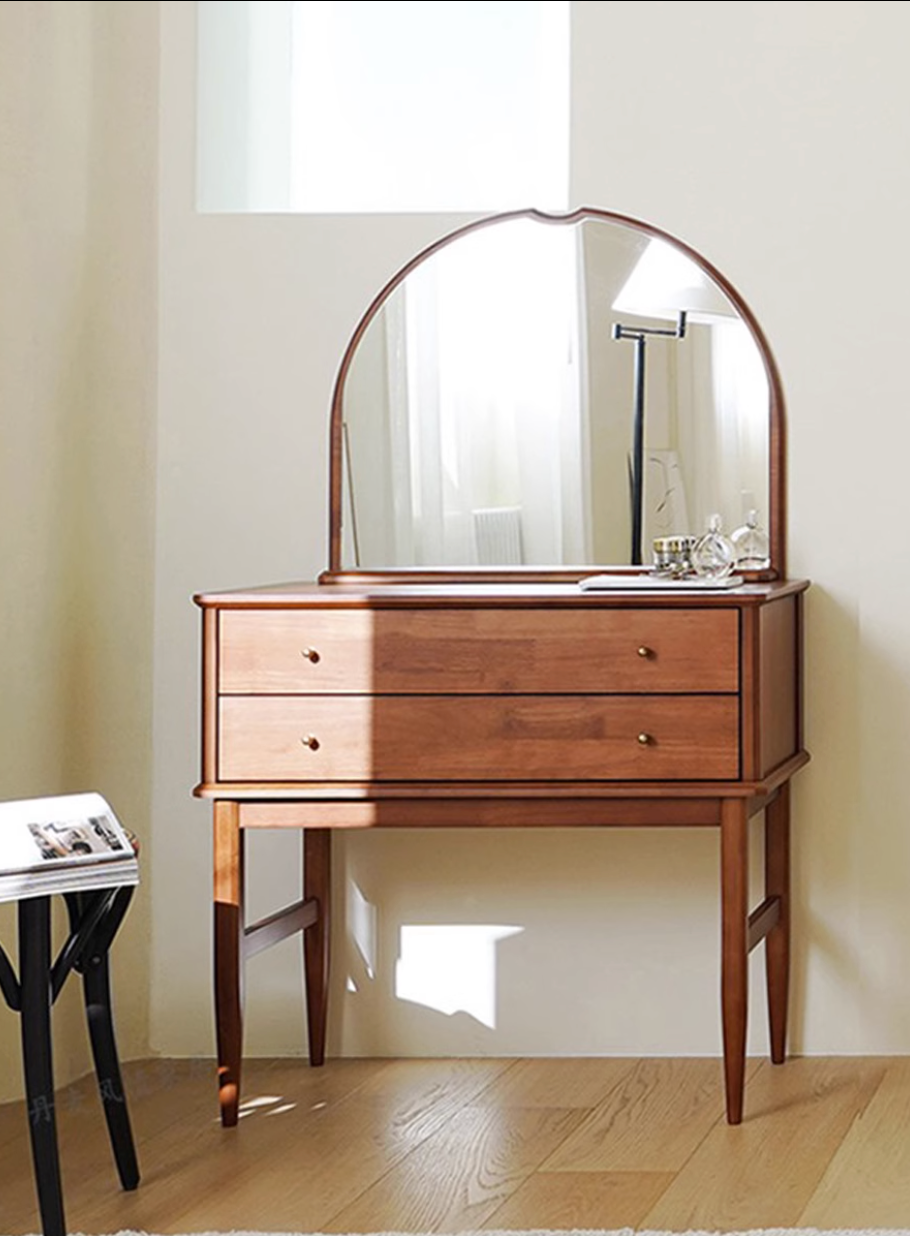 Basile retro mcm cherry wood dressing table – dill and johan