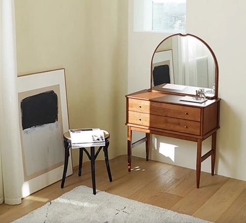 Basile retro mcm cherry wood dressing table – dill and johan