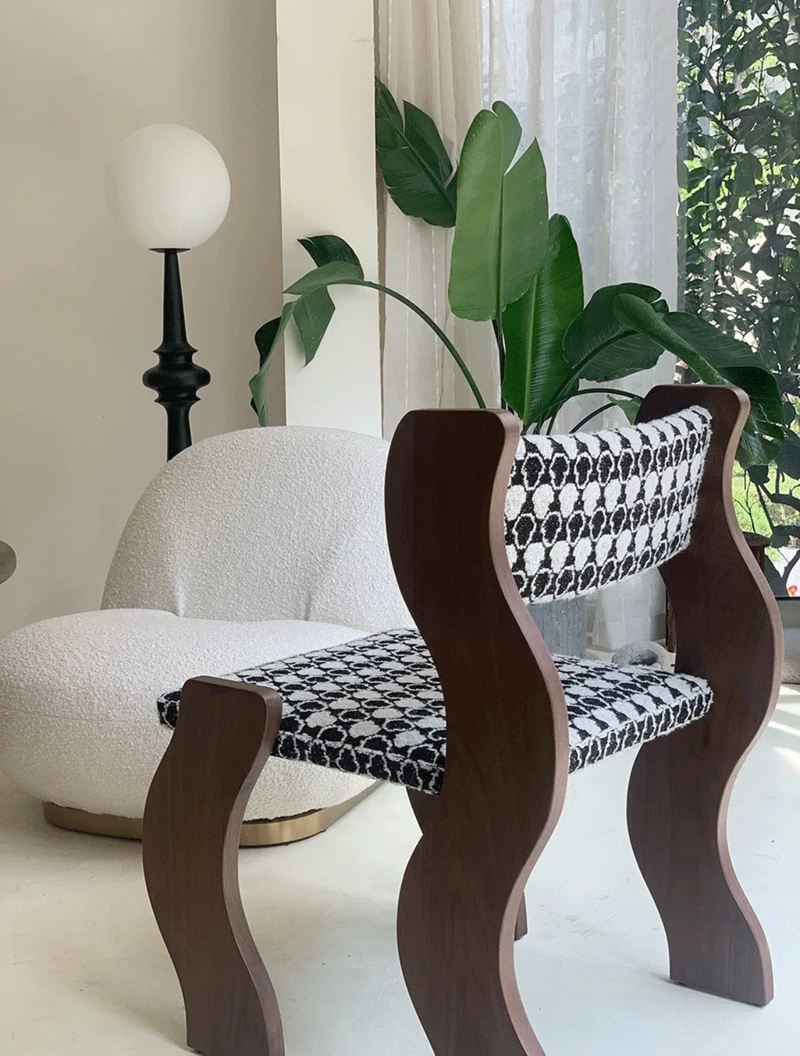 wave chair designer dining chair dining table chair backrest chair hou ...