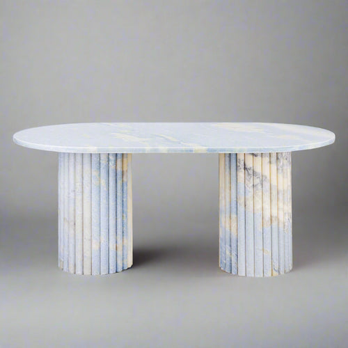 Sky Blue marble dining table – dill and johan