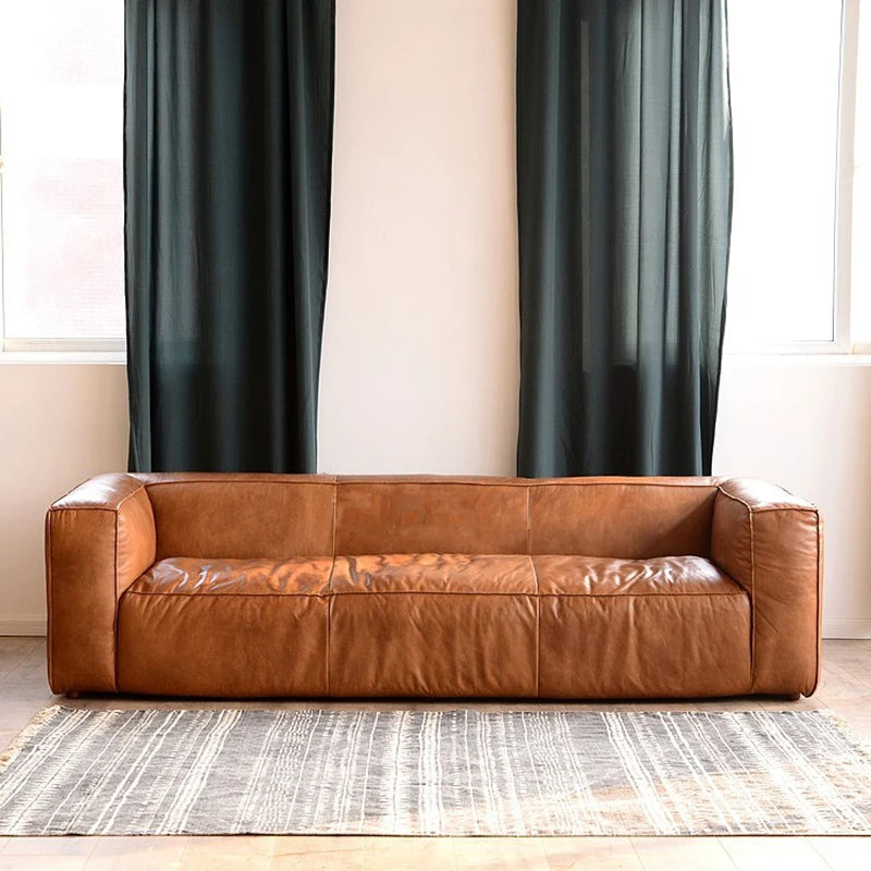 LuxeBlock Leather Sofa – dill and johan